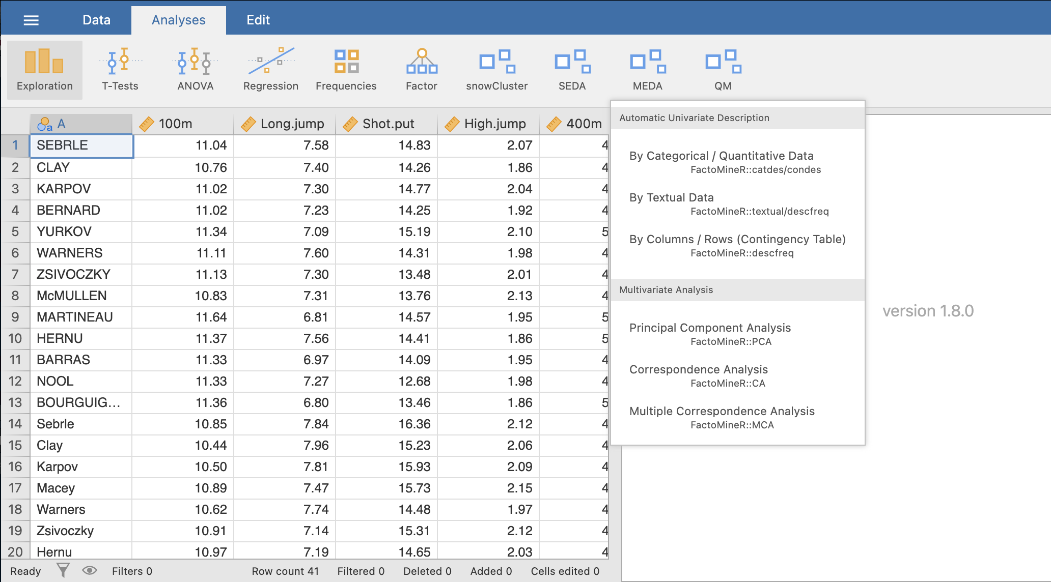 MEDA Multivariate Exploratory Data Analysis With Jamovi And FactoMineR MEDA Multivariate Exploratory Data Analysis With Jamovi And FactoMineR